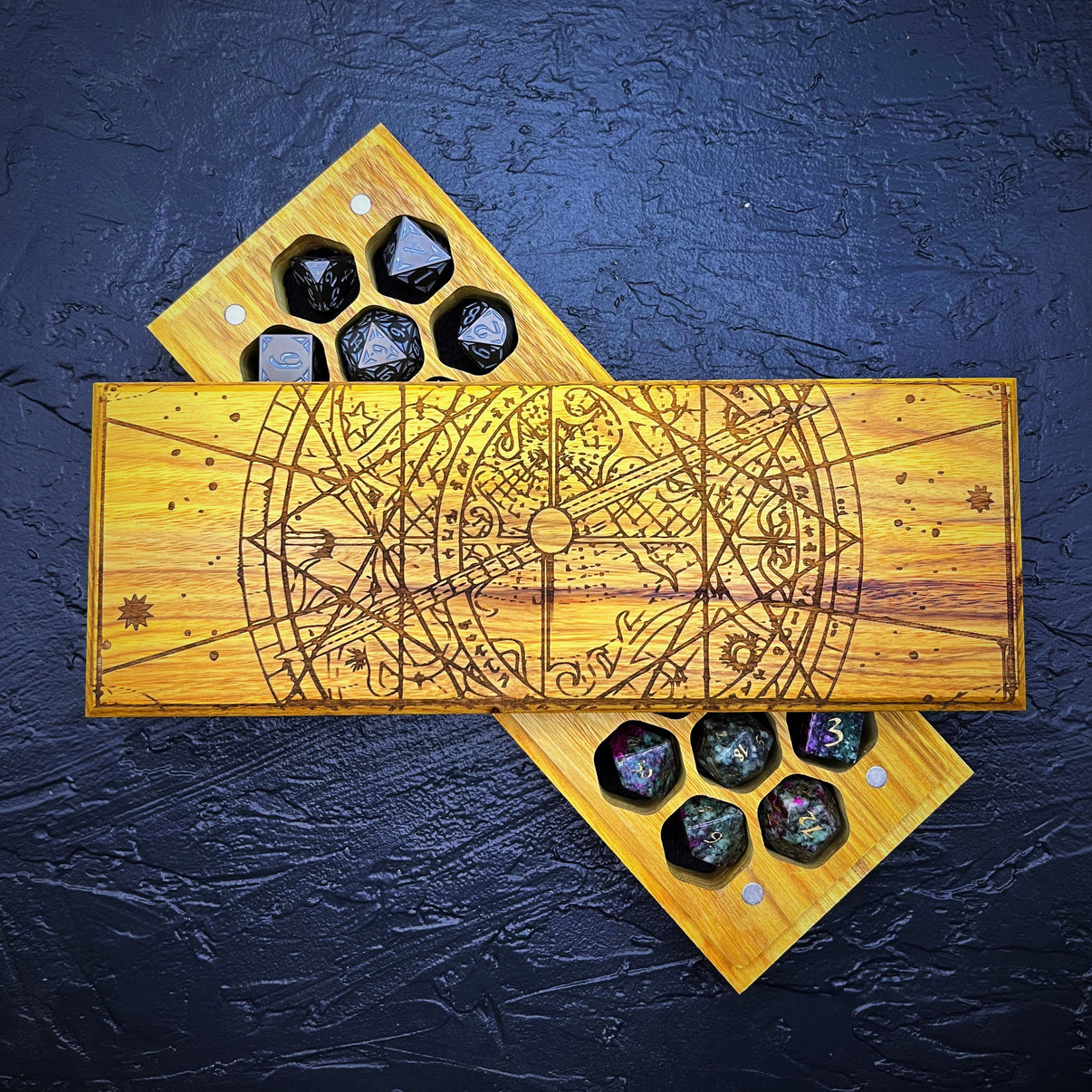 Astrolabe Engraved Dual Hex Hero Vault – Talon & Claw